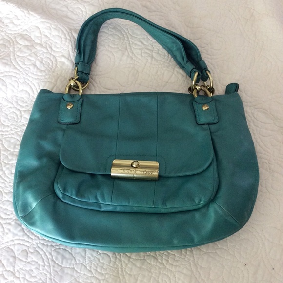 Coach | Bags | Coach Teal Leather Tote | Poshmark